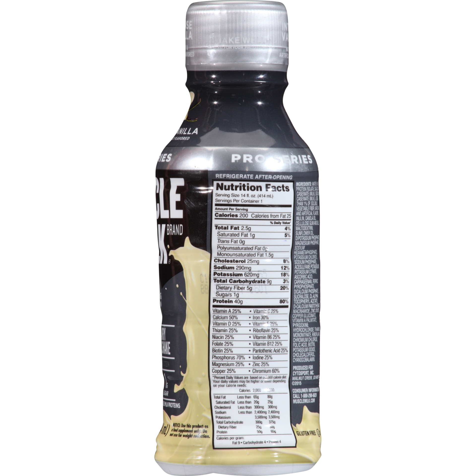 Muscle Milk Pro Series Non-Dairy Protein Shake Intense Vanilla 14 Fl Oz ...
