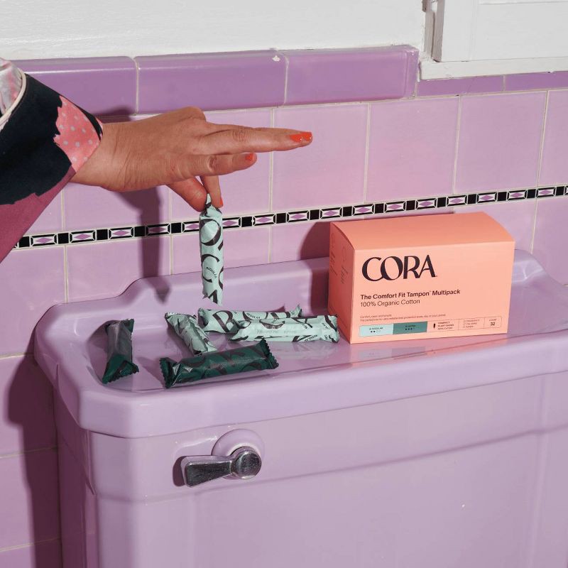 Cora Organic Cotton Tampons Mix Pack - Light/Regular/Super Absorbency ...