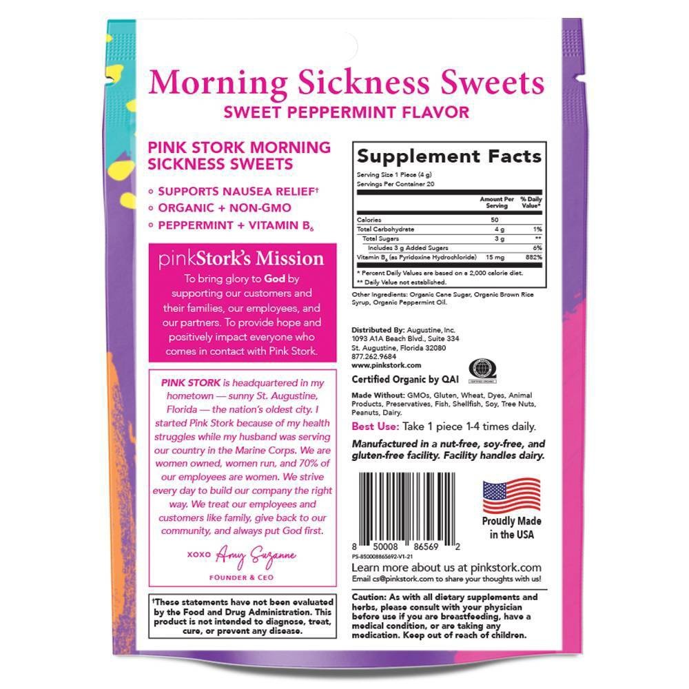 Pink Stork Morning Sickness Sweets - Peppermint 20 ct | shipt