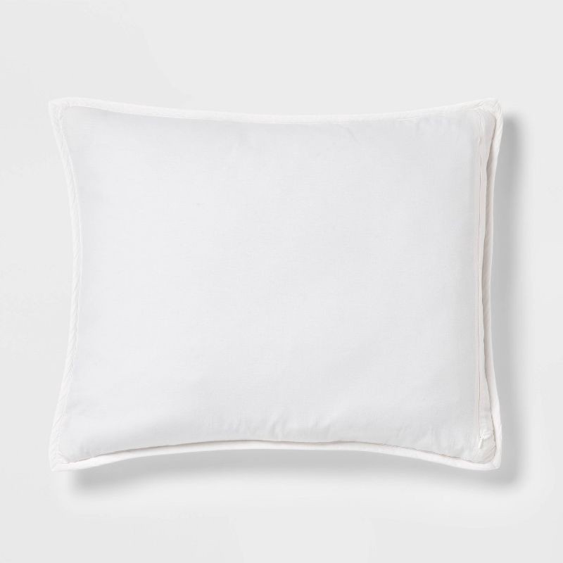 Standard Washed Cotton Sateen Quilt Sham White - Threshold 1 ct | Shipt