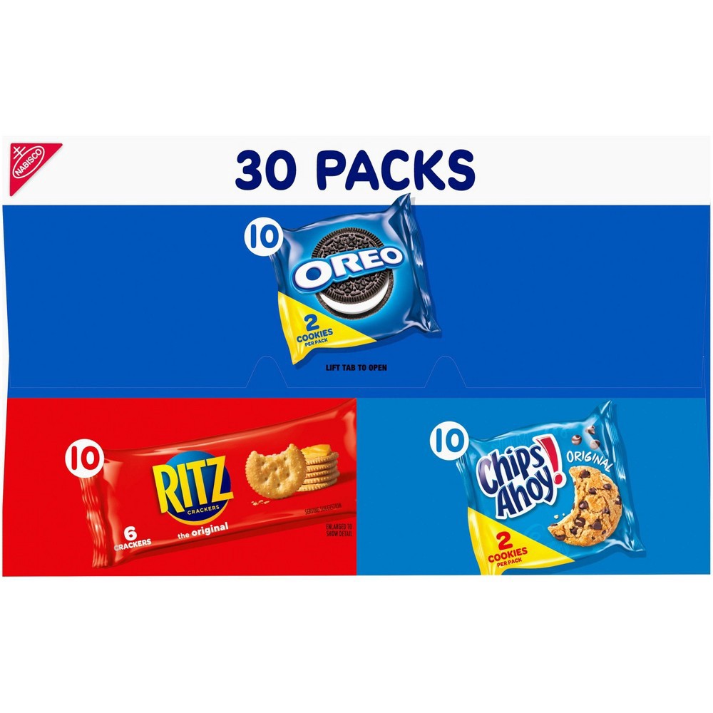 Nabisco OREO, Ritz & Chips Ahoy Snacking Essentials Variety Pack - 30ct ...