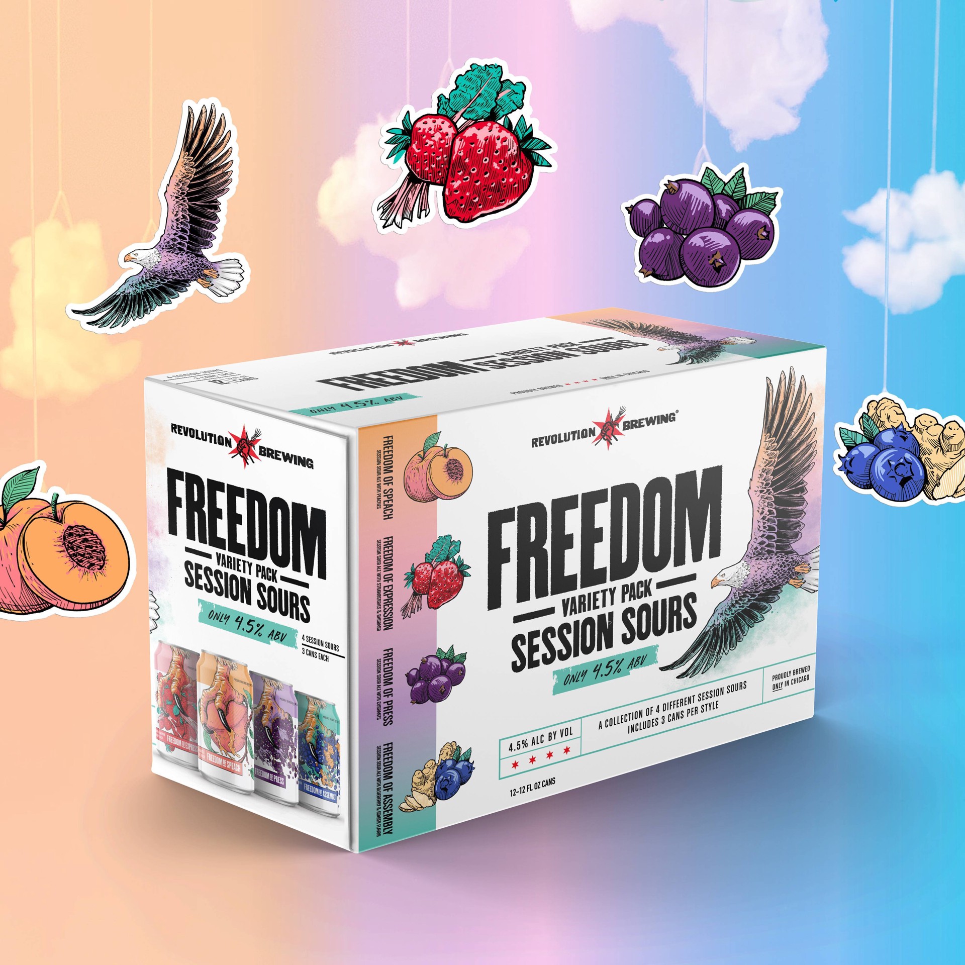 Revolution Brewing Revolution Freedom Sour Beer Variety Pack - 12pk/12 ...