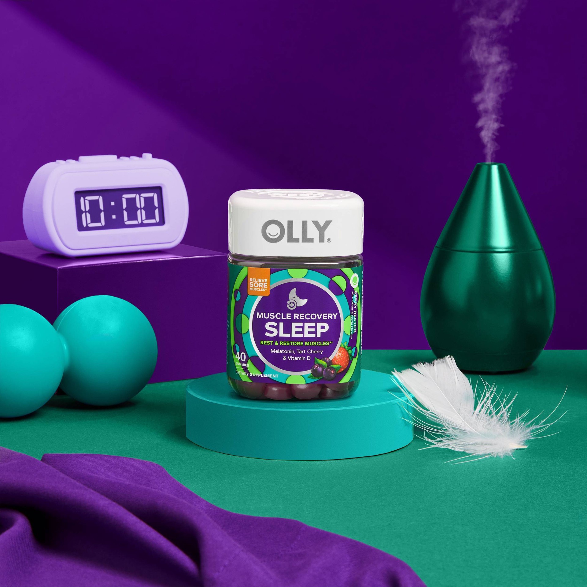 Olly Muscle Recovery Sleep Gummies with Melatonin, Tart Cherry ...