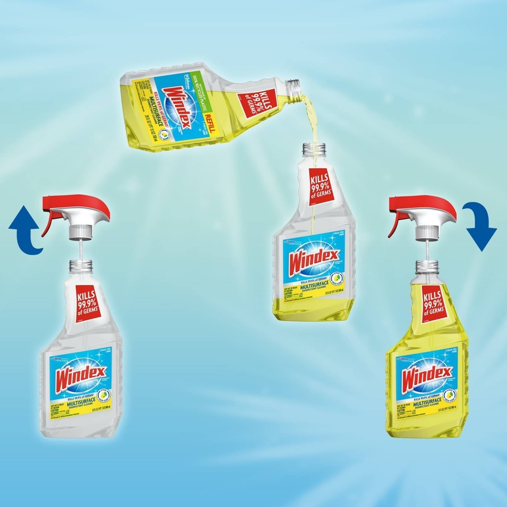 Windex Multi-Surface Disinfectant Cleaner Spray Refill Citrus Fresh ...