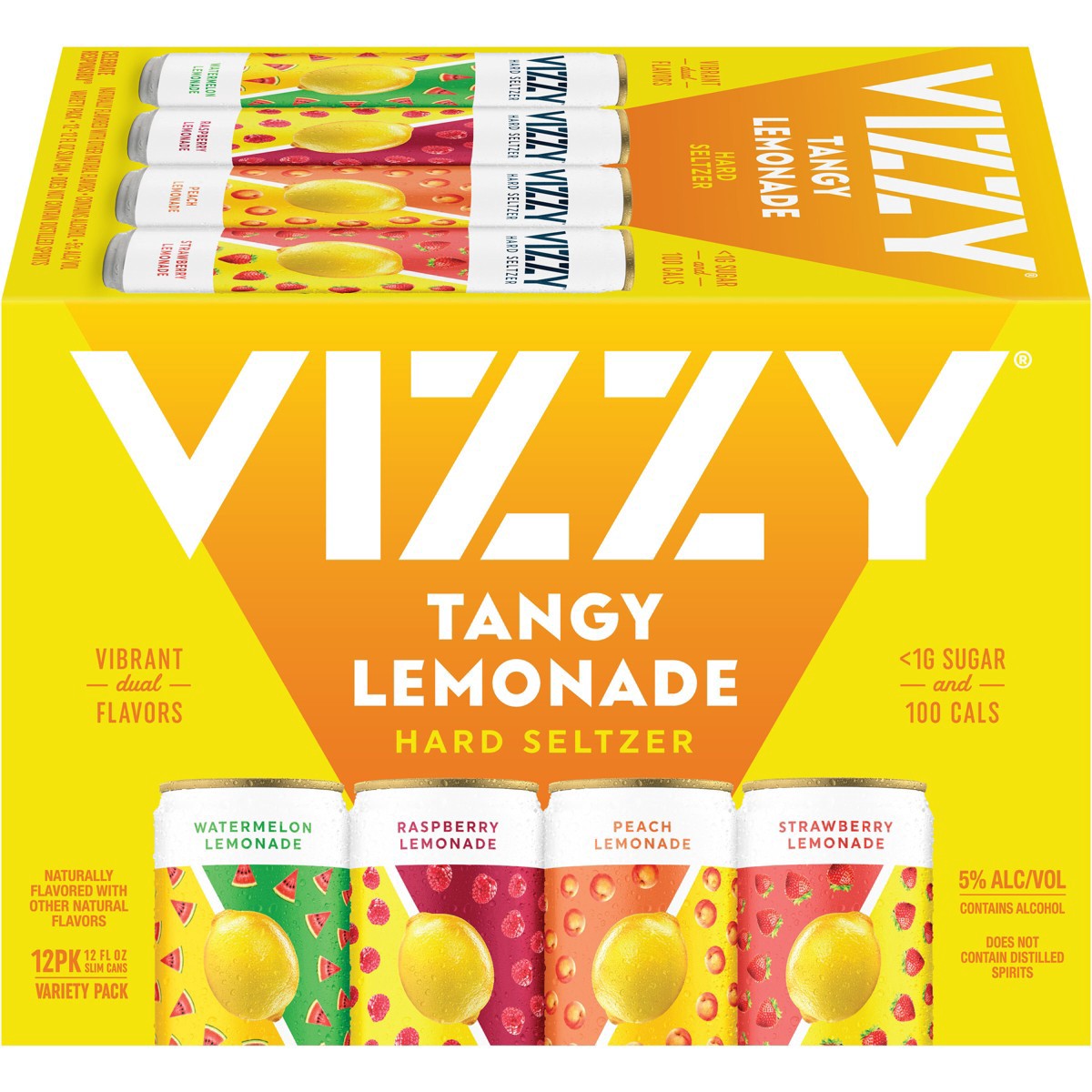 Vizzy Hard Seltzer Tangy Lemonade Variety Pack - 12pk/12 fl oz Slim Cans 12 ct; 12 fl oz | Shipt