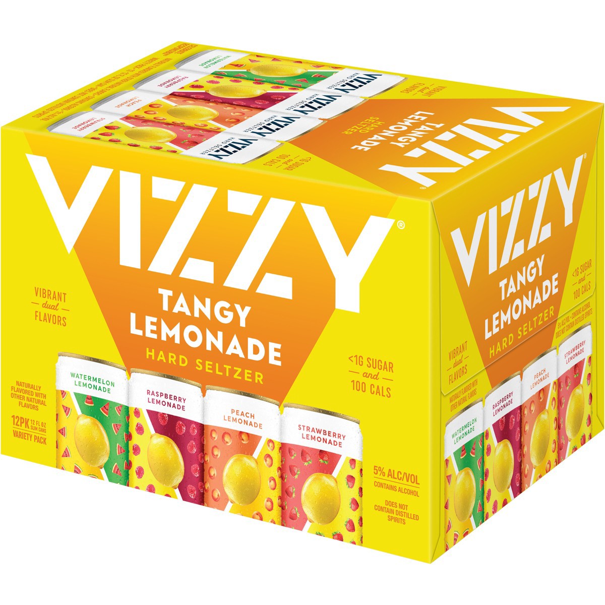 Vizzy Hard Seltzer Tangy Lemonade Variety Pack - 12pk/12 fl oz Slim ...