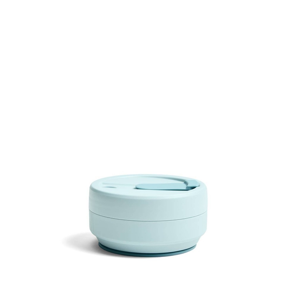 Stojo 12oz Silicone Collapsible Cup with Straw - Aquamarine 1 ct | shipt