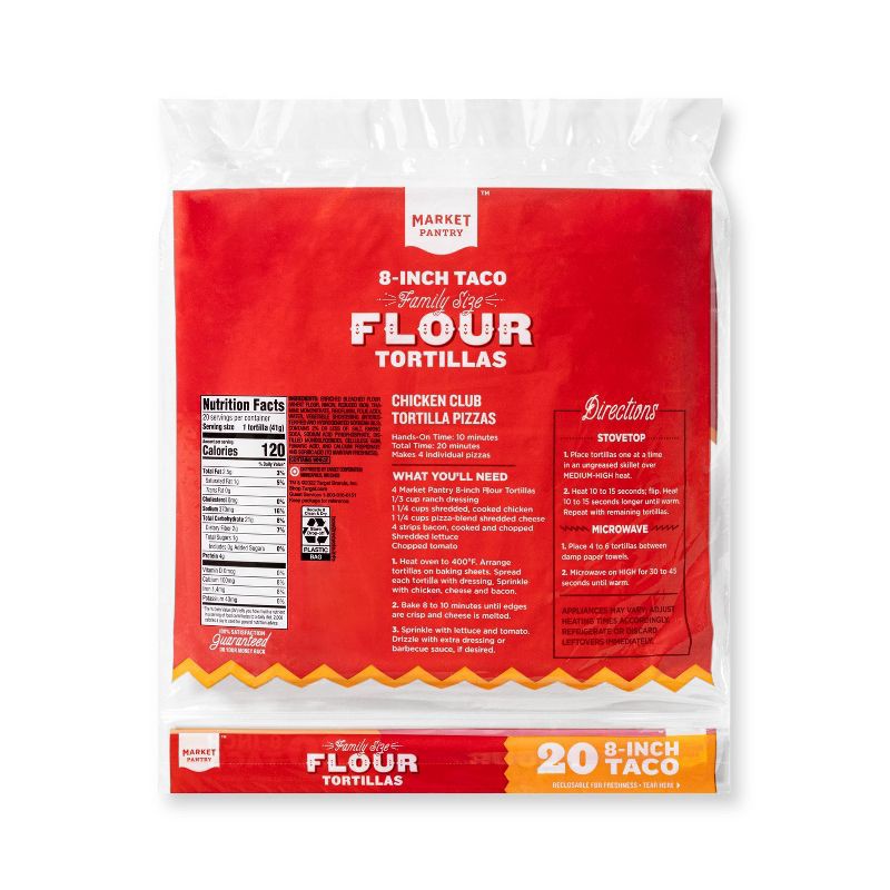 8" Flour Tortillas - 20ct - Market Pantry™ 20 ct | Shipt