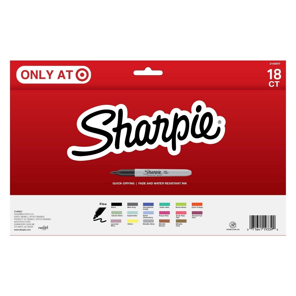 Permanent Markers Fine - Sharpie 18 ct | Shipt