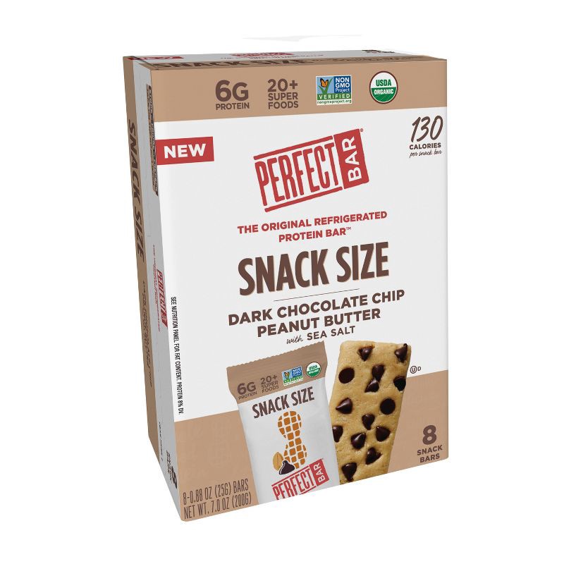 Perfect Bar Dark Chocolate Chip Peanut Butter Snack Size Protein Bars ...