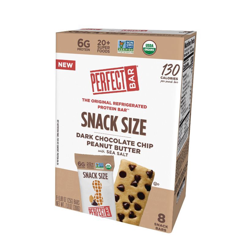 Perfect Bar Dark Chocolate Chip Peanut Butter Snack Size Protein Bars ...