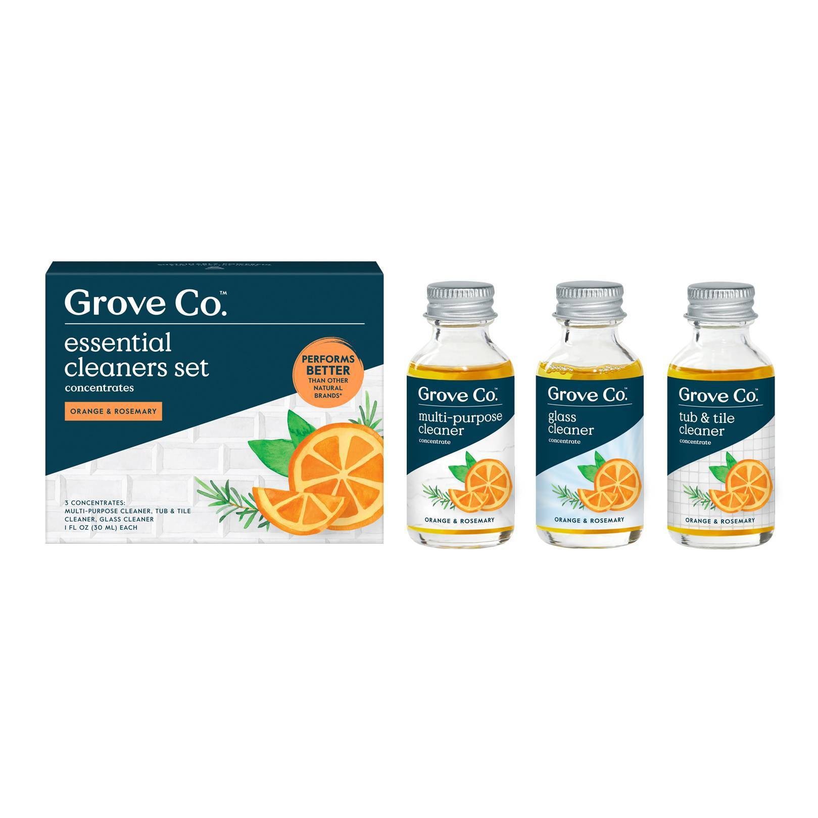 Grove Co. Essential Cleaner Concentrates - Orange & Rosemary 3 ct | Shipt