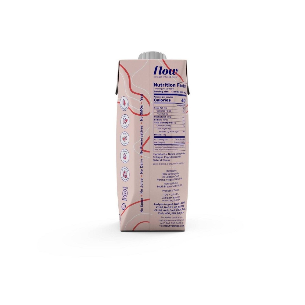 Flow Blood Orange Collagen Water Carton 16.9 fl oz | shipt