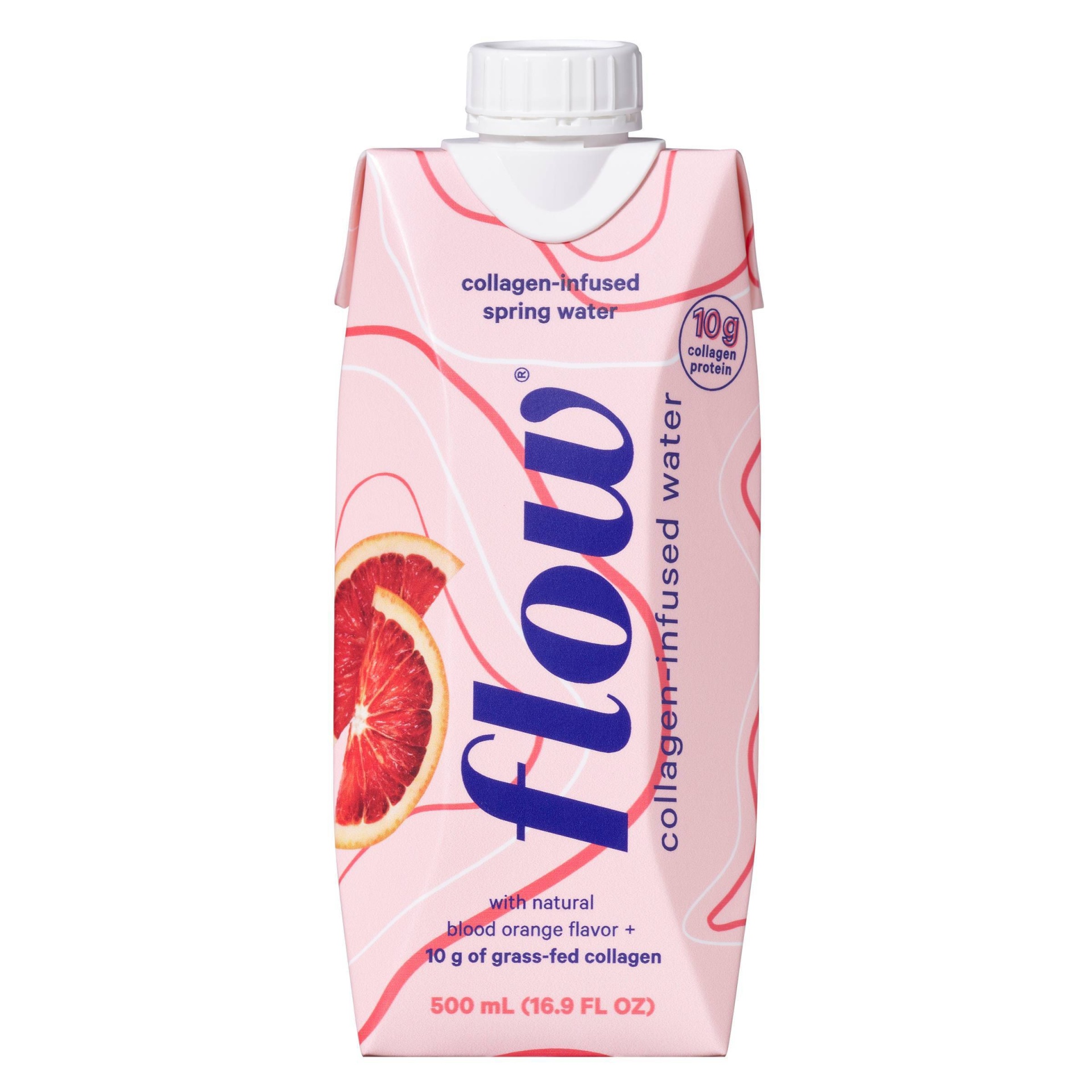 Flow Blood Orange Collagen Water Carton 16.9 fl oz | shipt