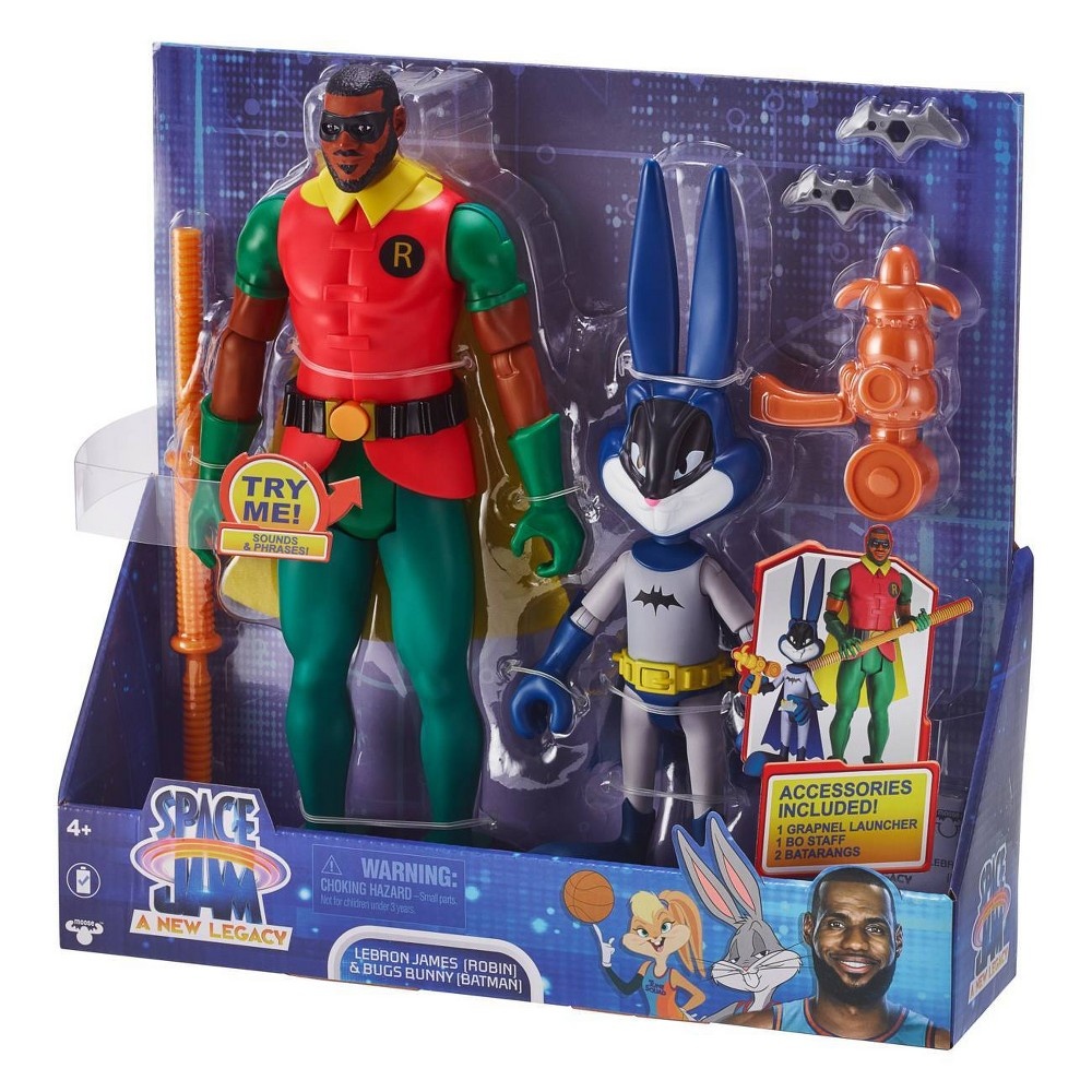 Space Jam: A New Legacy - Ultimate 12in LeBron James (Robin) & 9in Bugs ...