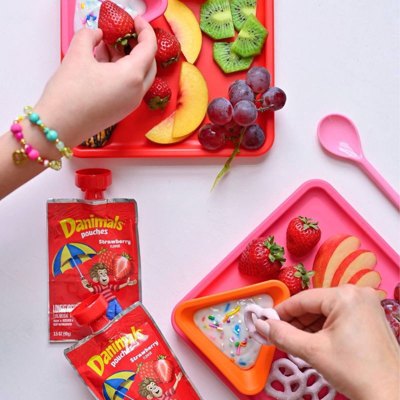 Danimals Strawberry Kids' Squeezable Yogurt - 8ct/3.5oz Pouches 8 ct; 3 ...