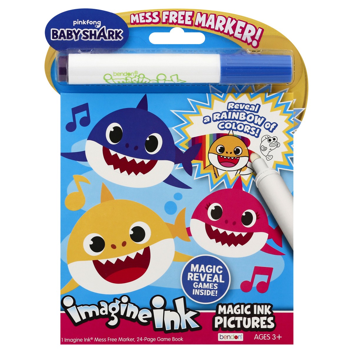 Bendon Baby Shark Magic Ink Or Mess Free Games 1 ct | Shipt