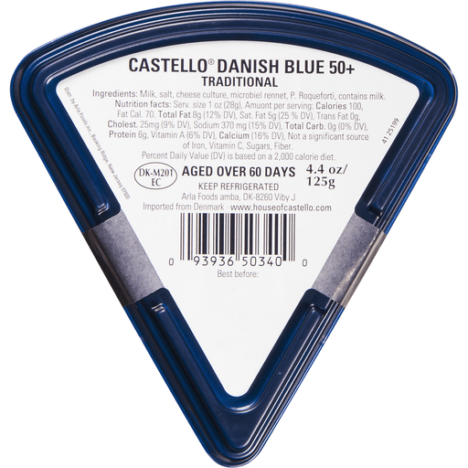 Castello Rosenborg Danish Blue Cheese Wedge 4.4 oz | Shipt