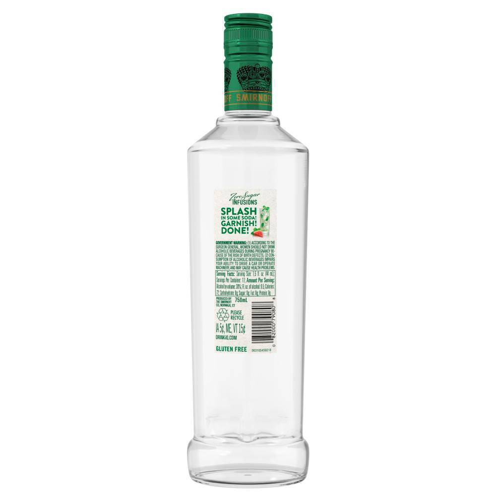 Smirnoff Zero Sugar Infusion Watermelon & Mint 750 ml | Shipt