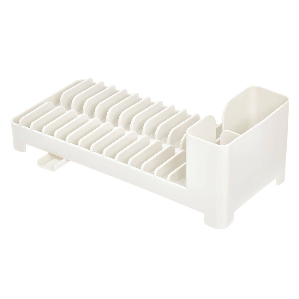 iDESIGN Clarity Compact Dish Drainer with Swivel Spout - Coconut 1 ct ...