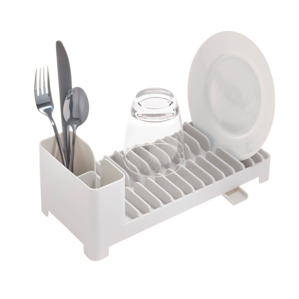 iDESIGN Clarity Compact Dish Drainer with Swivel Spout - Gray 1 ct | Shipt