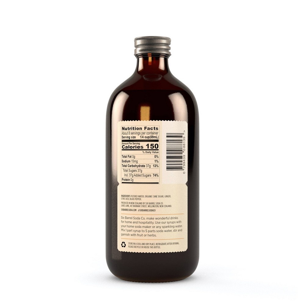 Six Barrel Soda Co. Ginger Ale Soda Syrup - 16.9fl oz 16.9 fl oz | Shipt