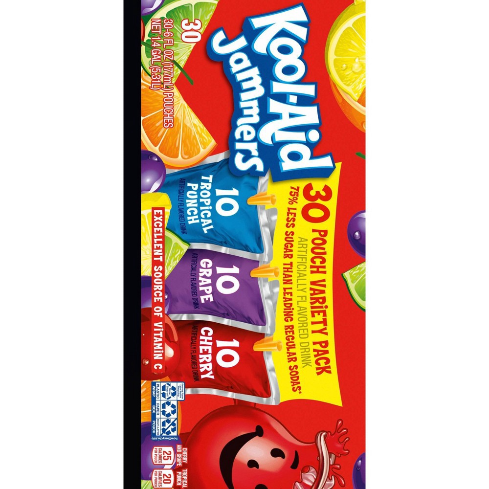 Kool-Aid Jammers Tropical Punch, Grape & Cherry Artificially Flavored ...
