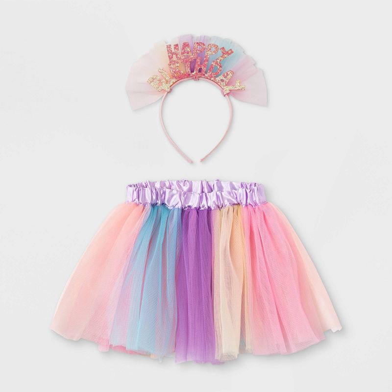Toddler Girls' 2pk Happy Birthday Tutu Set - Cat & Jack 2 ct | Shipt