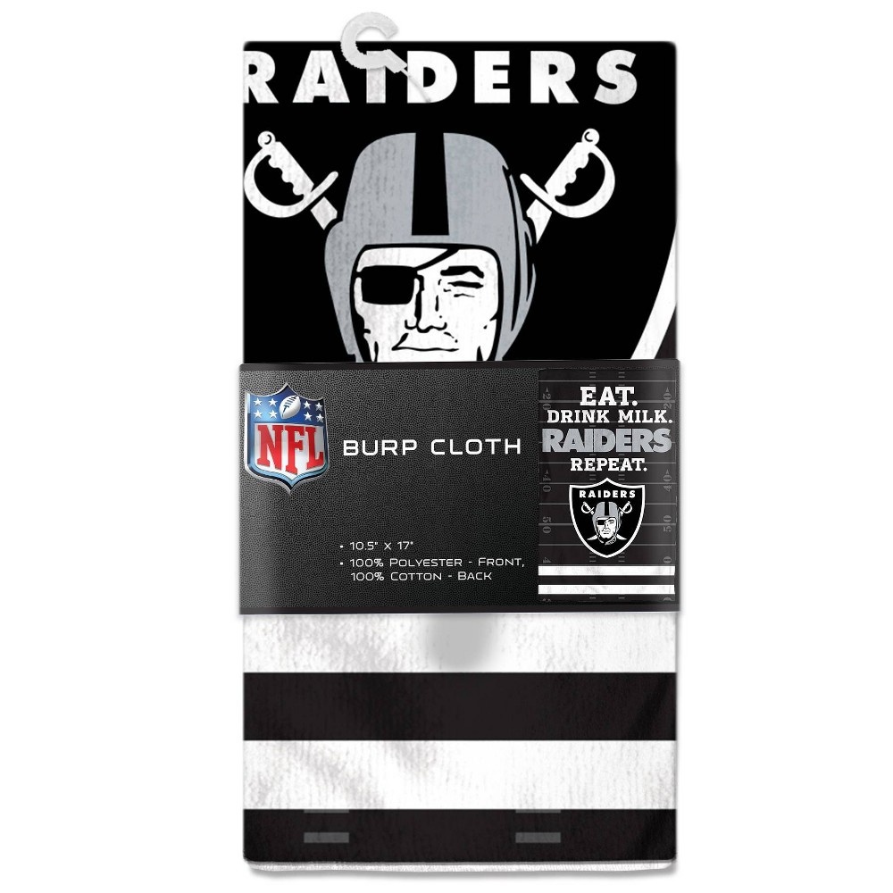 NFL Las Vegas Raiders Burp Cloth 1 ct | Shipt