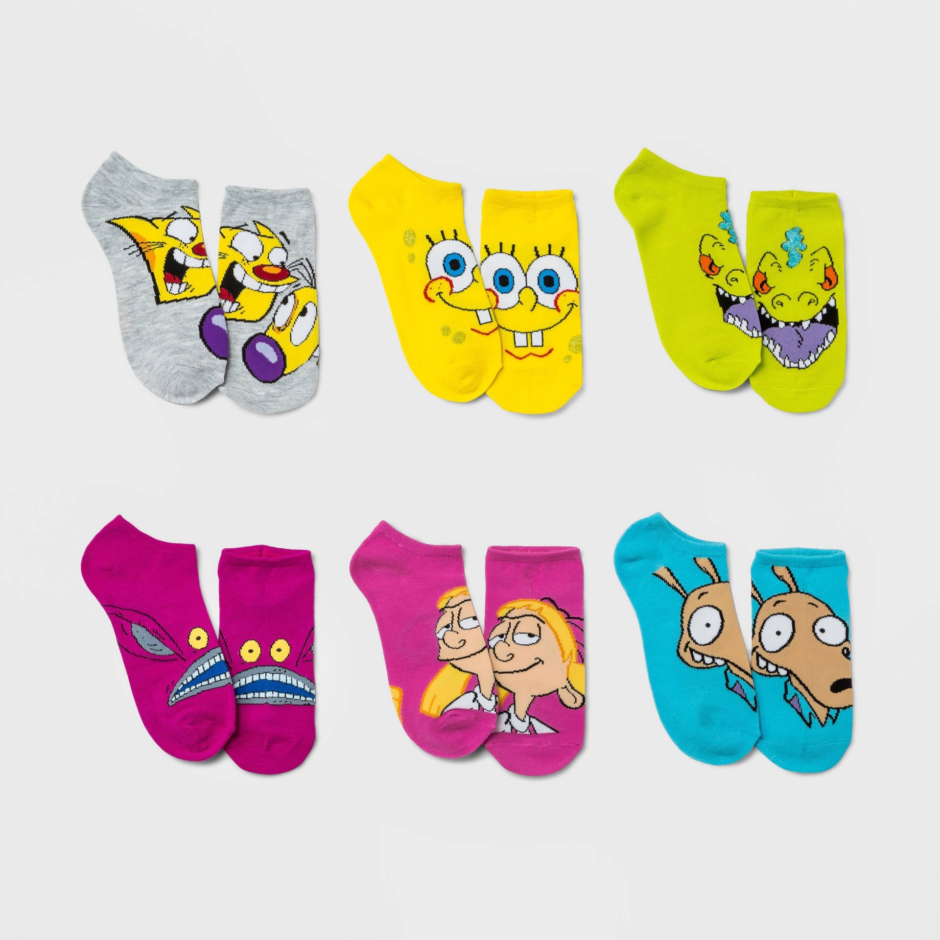 Women's Nickelodeon 6pk Low Cut Socks - Assorted Colors 4-10 6 ct | Shipt