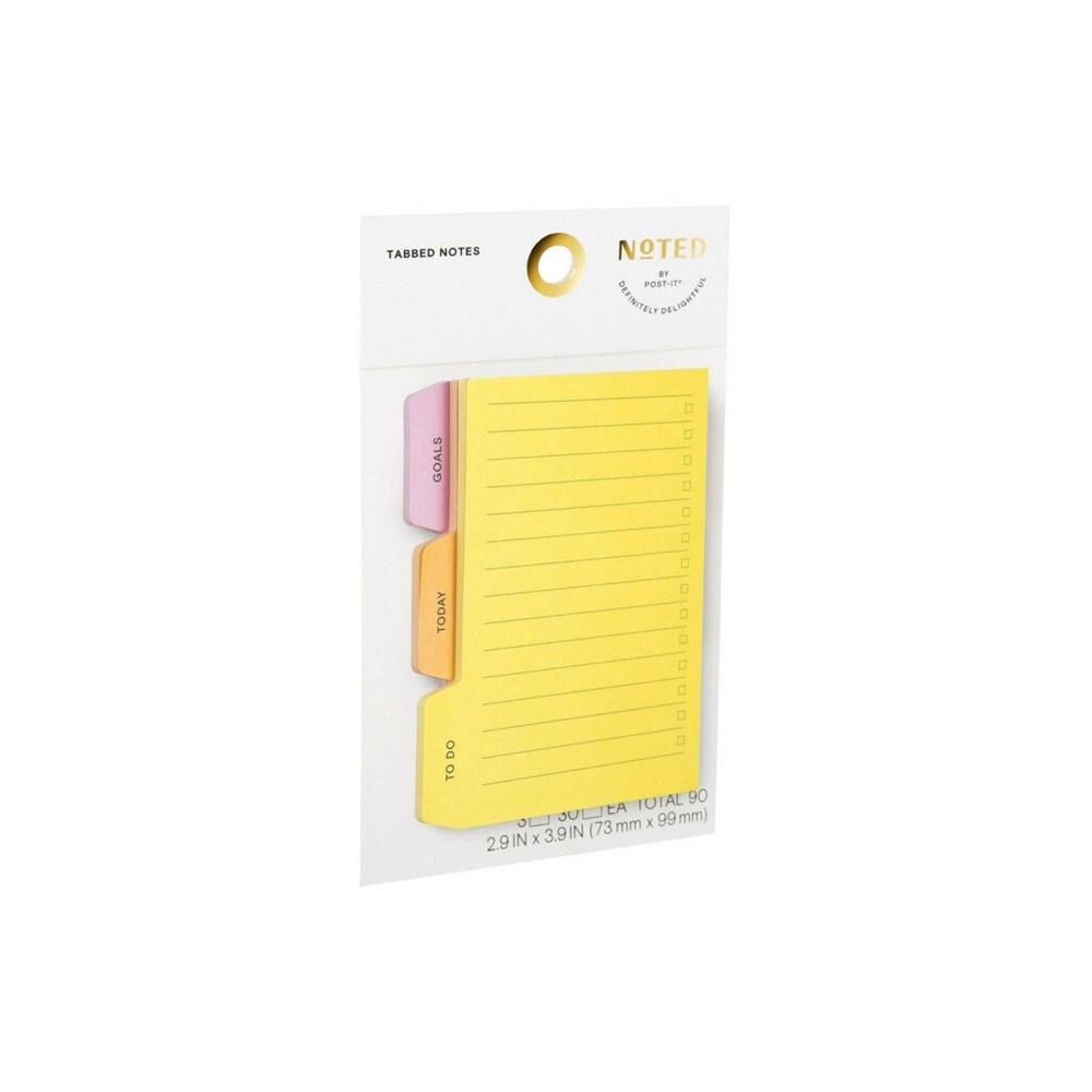 Undated Post-it Notepad with Tabbed Cutouts 1 ct | Shipt