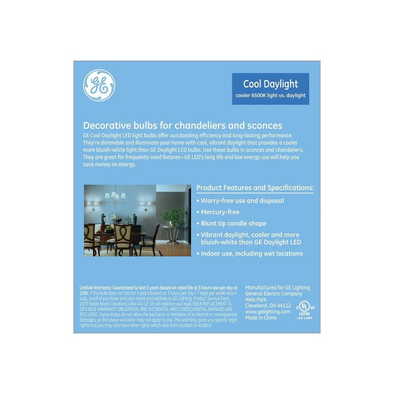 General Electric GE 3pk Cool Daylight 60W CAM LED Light Bulbs 3 ct | Shipt