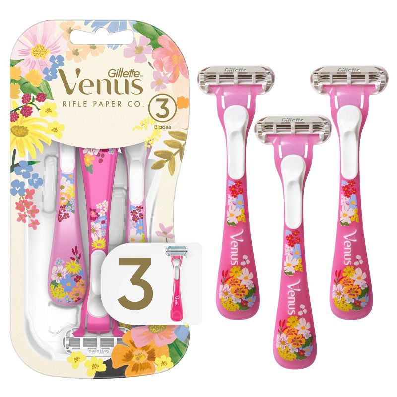 Rifle Paper Co. + Venus Disposable Razors - 3ct 3 ct | Shipt