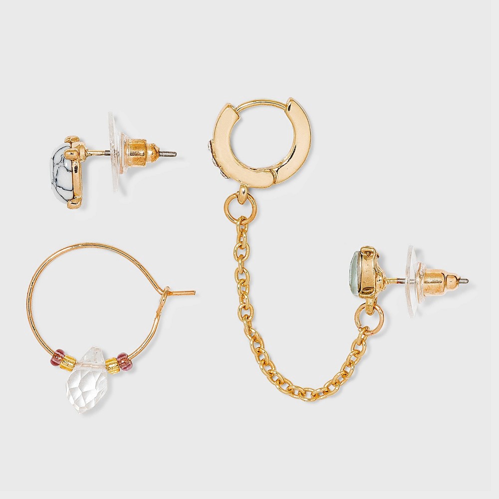 Mixed Stud Cuff Pack with Snake and Star Stud Earring Set 18pc - Wild ...