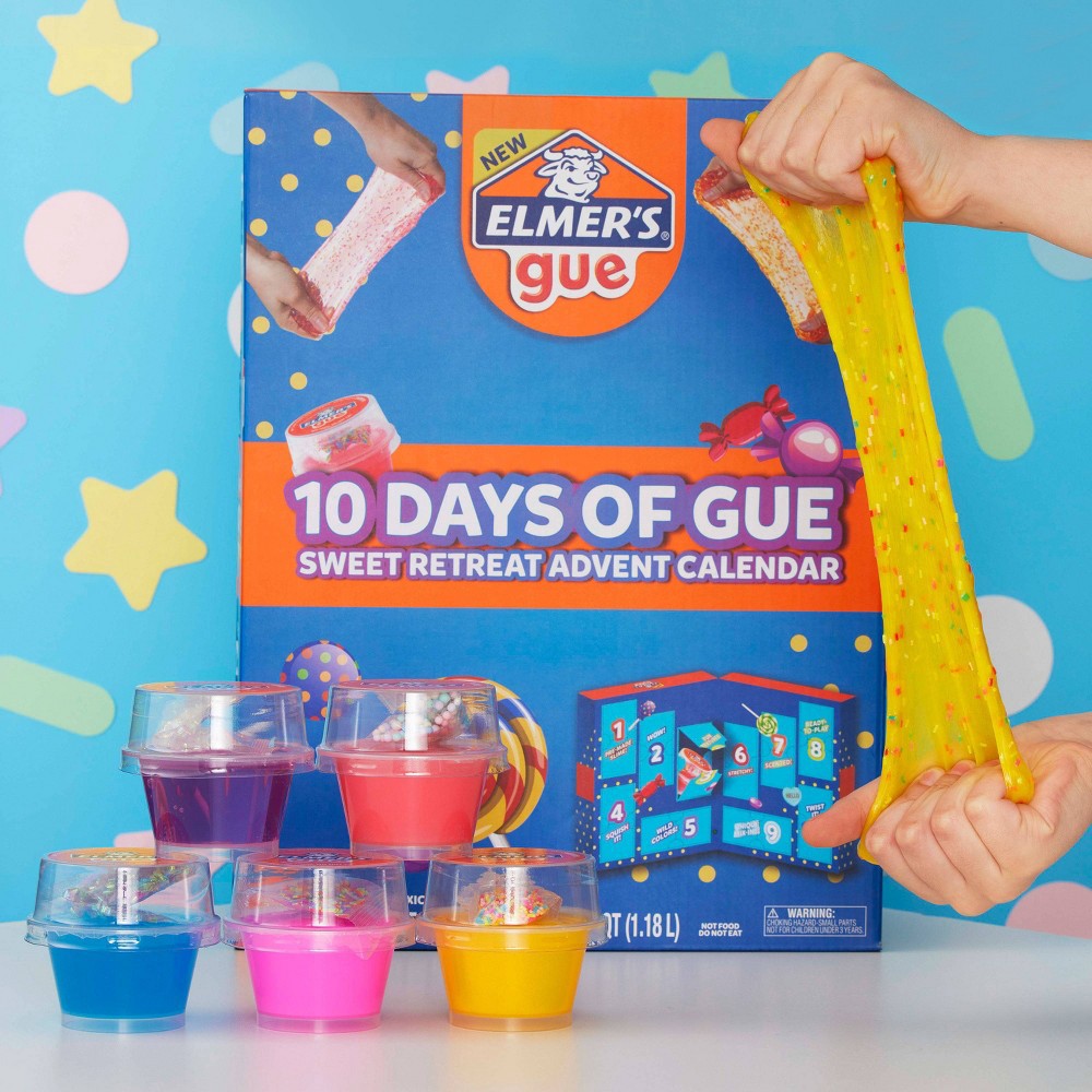 Elmer's Gue 20pk Slime Kit 10 Days of Gue Advent Calendar Multicolored ...