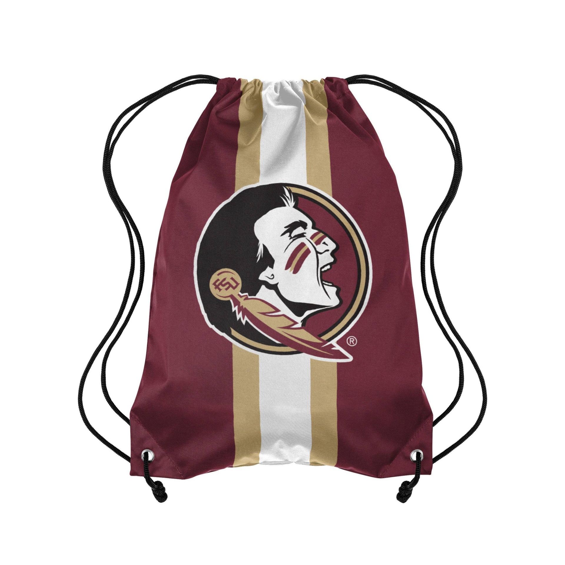 NCAA Florida State Seminoles Striped Drawstring Bag 1 ct | Shipt