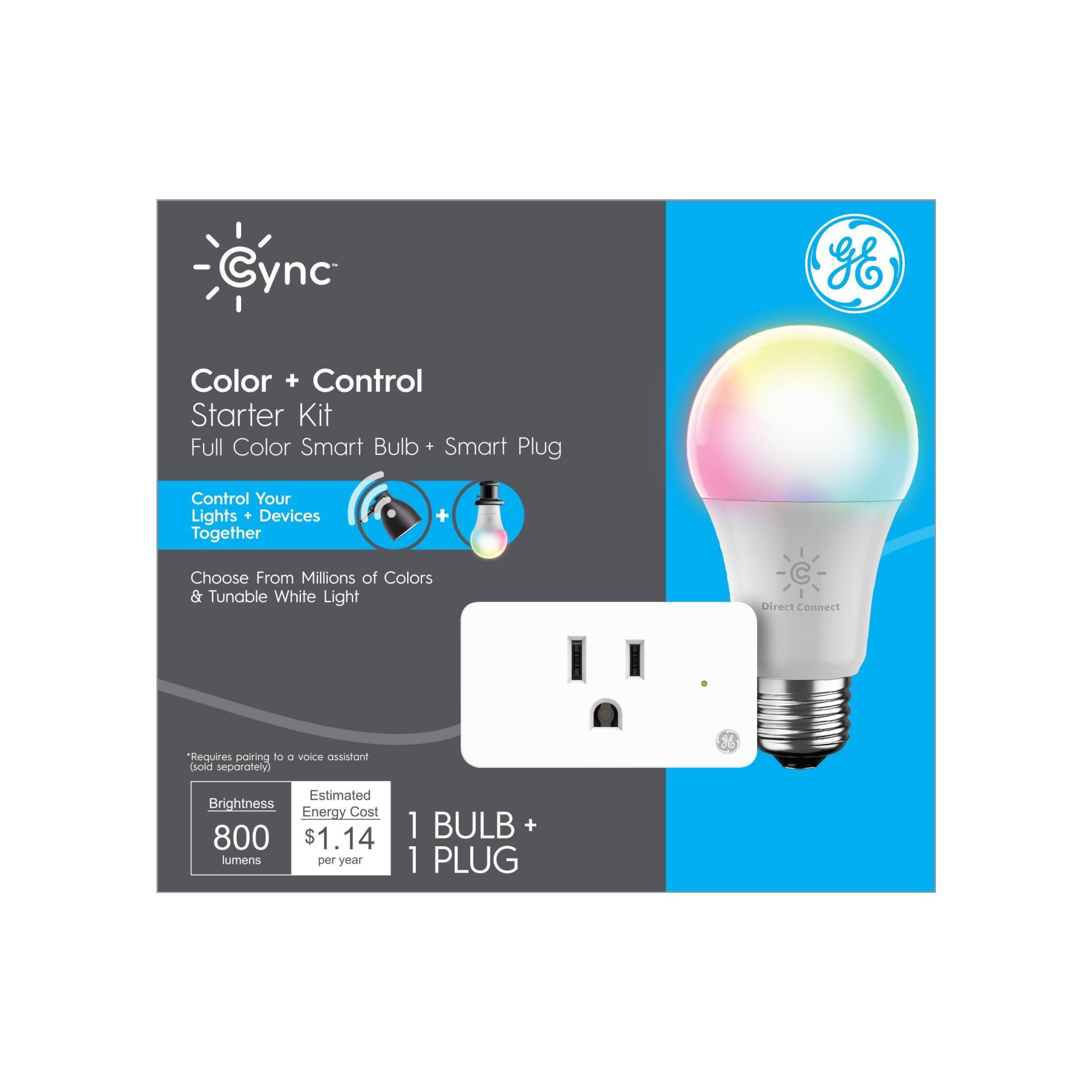 GE Household Lighting General Electric CYNC Smart Color Changing Smart ...