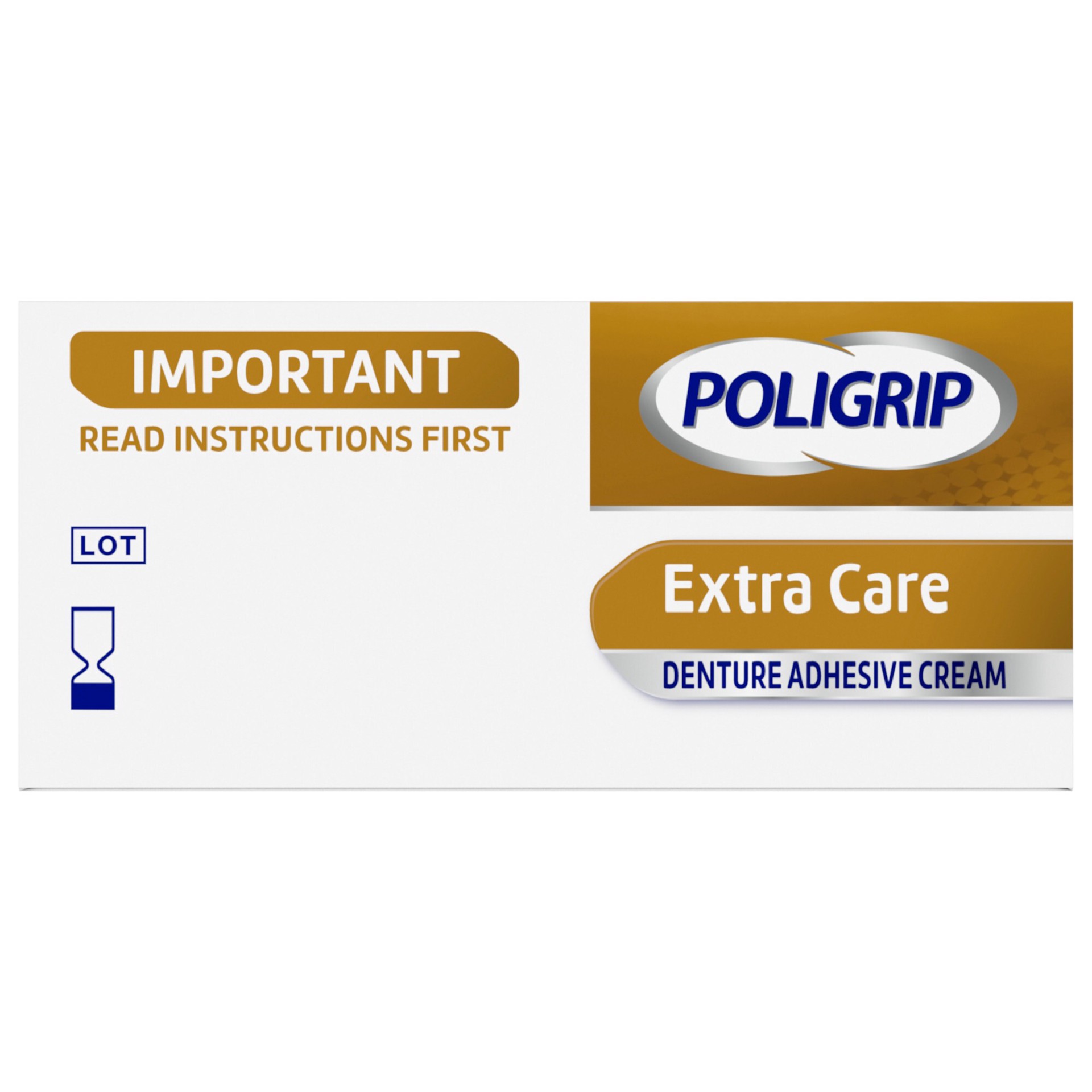 Poligrip Extra Care Zinc Free Denture and Partials Adhesive Cream Twin ...