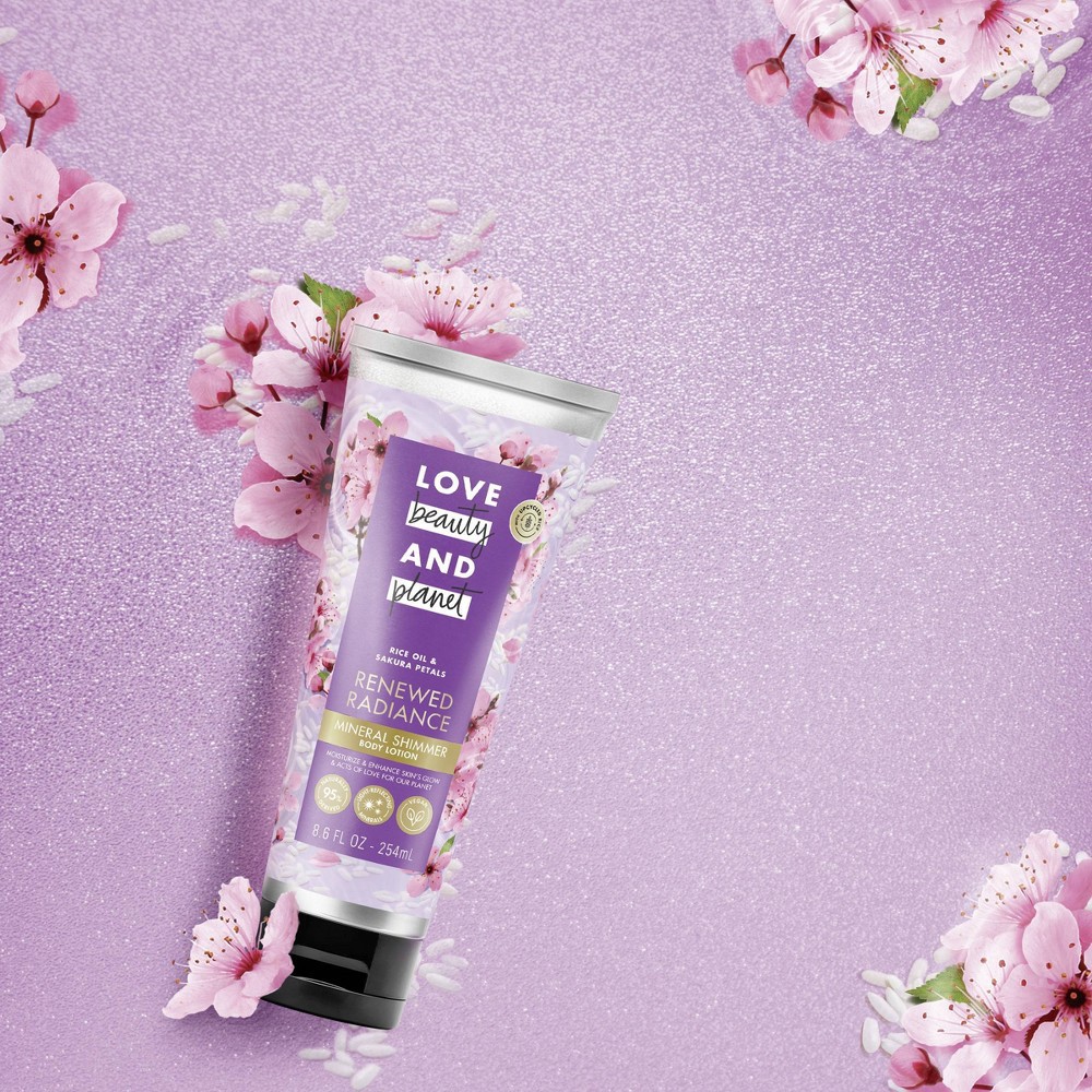 Love Beauty and Planet Renewed Radiance Mineral Shimmer Vegan Body Lotion - 8.6 fl oz 8.6 fl oz ...