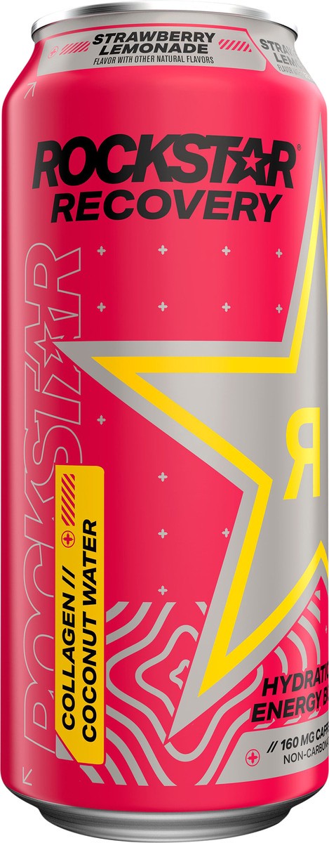 Rockstar Recovery Energy Drink Strawberry Lemonade - 16 fl oz 16 fl oz ...