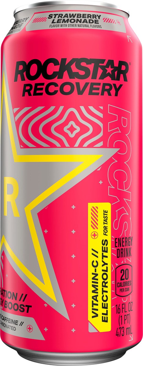 Rockstar Recovery Energy Drink Strawberry Lemonade - 16 fl oz 16 fl oz ...