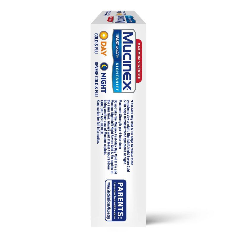 Mucinex Max Strength Cold & Flu Medicine - Day & Night - Tablets - 40ct ...