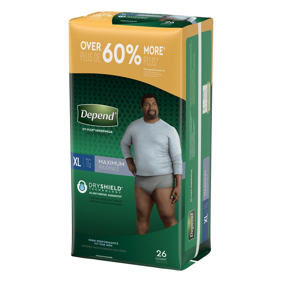 Depend Fit Flex Incontinence Underwear For Men Maximum Absorbency Xl