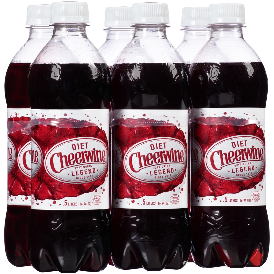 Cheerwine Diet Legend Soft Drink 6 ct; 1/2 liter | Shipt