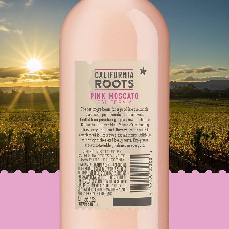 Pink Moscato Wine - 750ml Bottle - California Roots 750 ml | Shipt