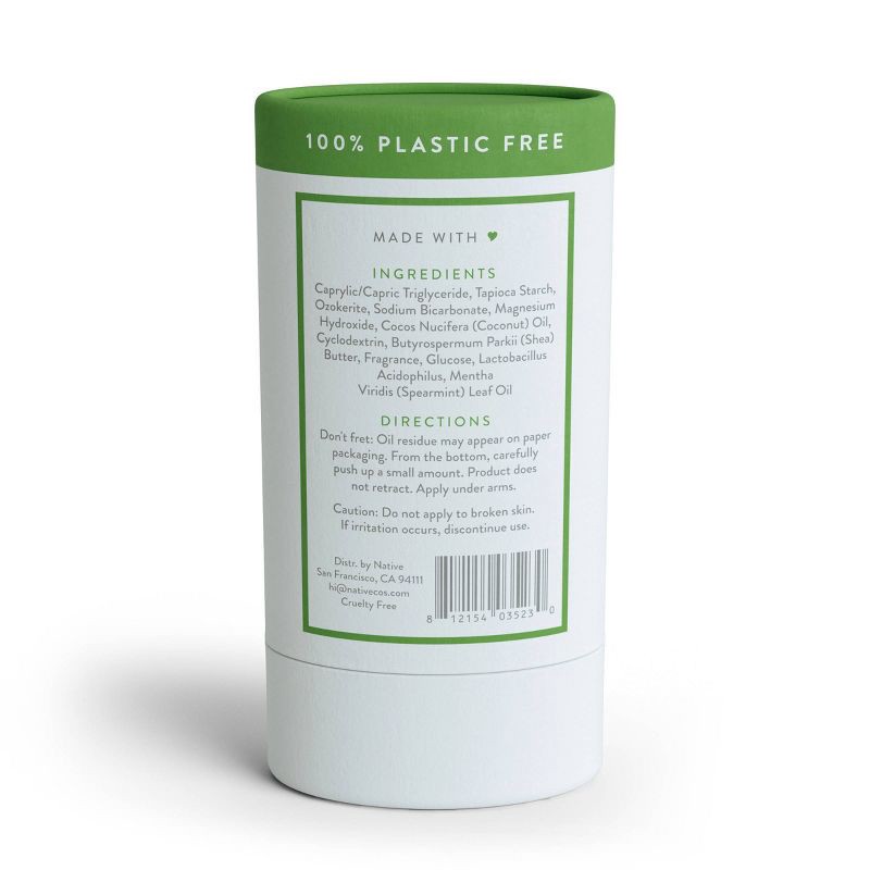 Native Plastic Free Deodorant - Cucumber & Mint - Aluminum Free - 2.65 ...