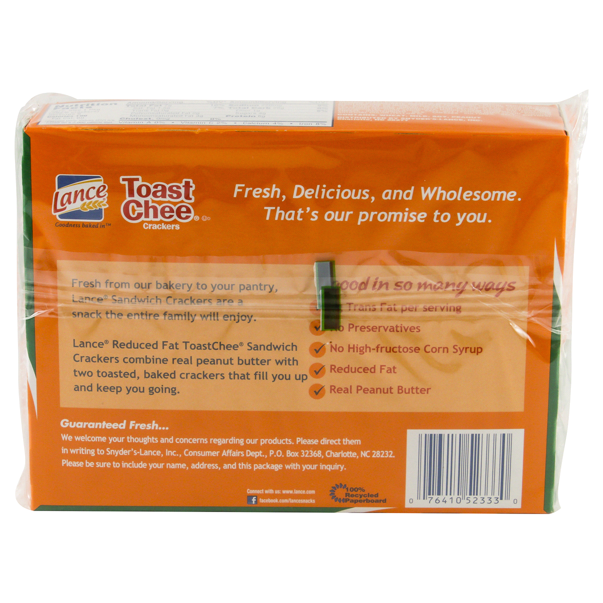 Lance Toast Chee Reduced Fat Peanut Butter Crackers 11 oz | Shipt