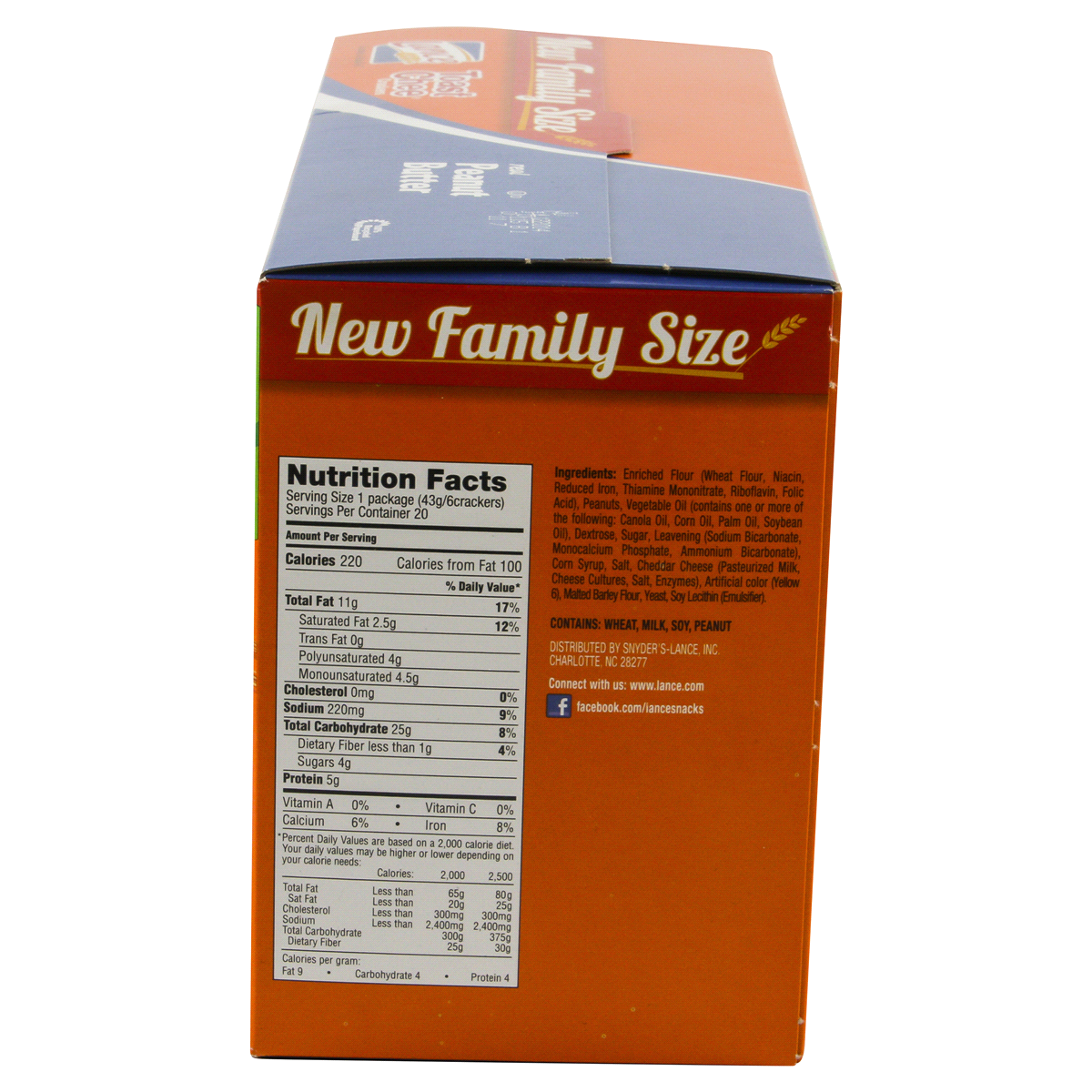 Lance Toast Chee Real Peanut Butter Cracker Sandwiches 20 ct | Shipt