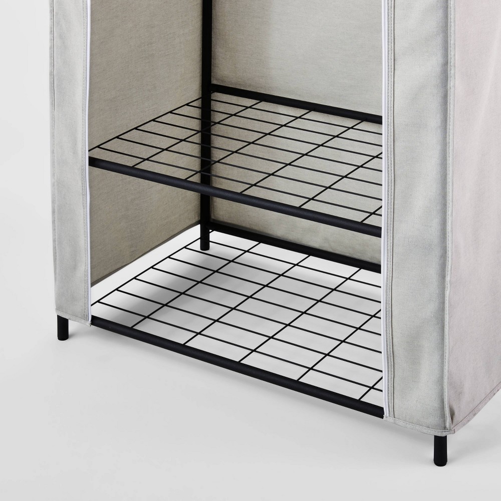 30" Double Rod Fabric Covered Wardrobe - Brightroom 1 ct | Shipt