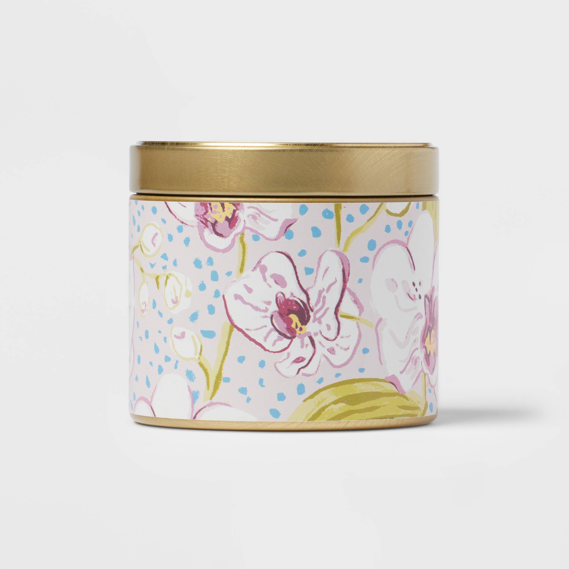 4oz Mini Grab Tin with Patterned Wrap Label Sugared Orchid - Opalhouse ...